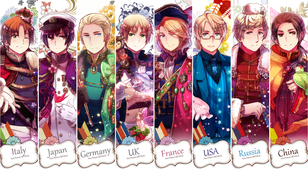 Hetalia: Axis Power Characters with A Creative History Lesson!