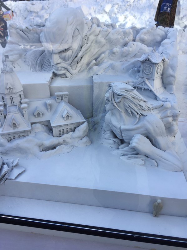 Shingeki no Kyoujin Snow Giant is Titanic!!!