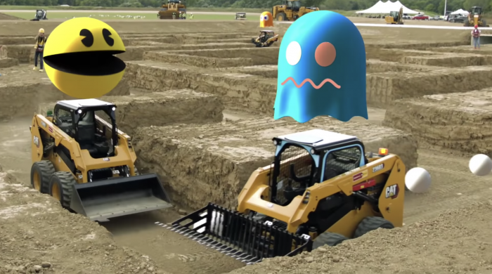 PAC-MAN and Caterpillar Inc. Recreate Classic Arcade Game Using Heavy ...
