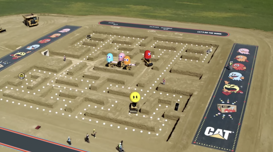 PAC-MAN and Caterpillar Inc. Recreate Classic Arcade Game Using Heavy ...